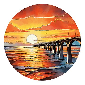 "Confederation Bridge PEI" Sticker for Sale by Geewillyker | Redbubble