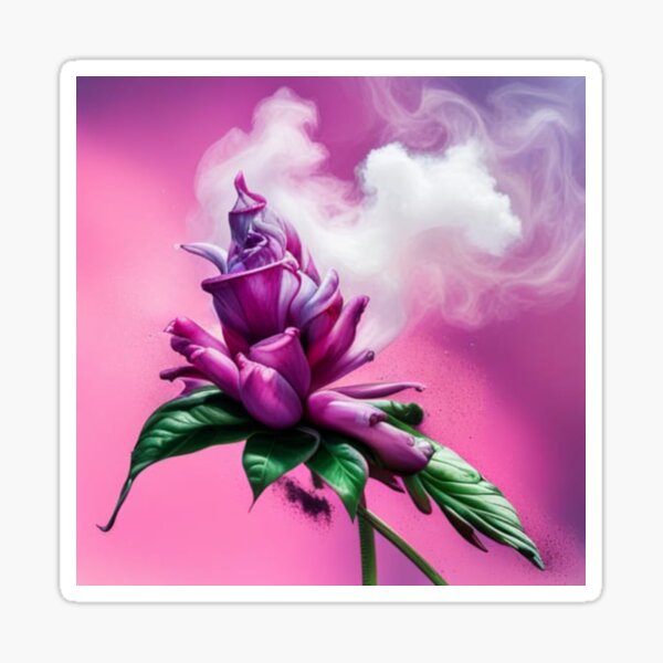 "Smoking Hot Pink Rose" Sticker for Sale by CBuist | Redbubble