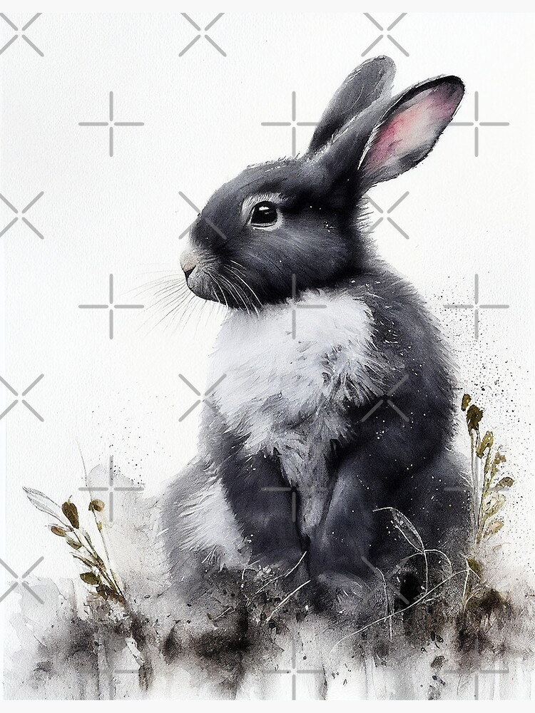 "Cute Rabbit Watercolor Painting " Art Print for Sale by cotoprints ...