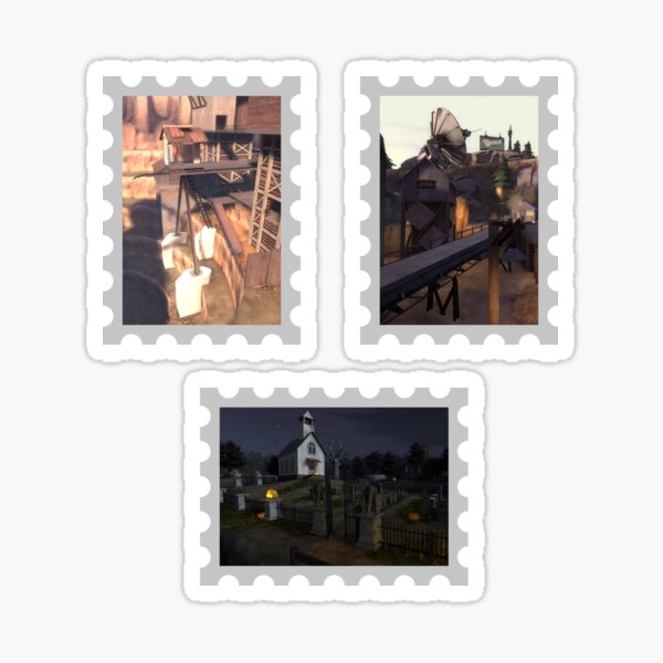 "TF2 Map Stamps Bundle 3" Sticker for Sale by spacekitcat | Redbubble