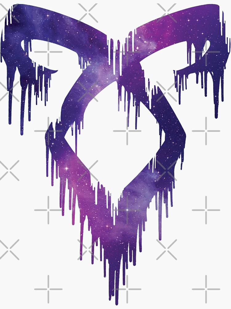 "Shadowhunters rune - Angelic power rune dripping (red galaxy) - gift ...