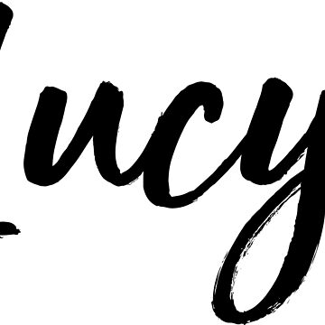 " Lucy Cursive Name Label (Black)" Sticker for Sale by ⭐⭐⭐⭐⭐ OKINTA ...