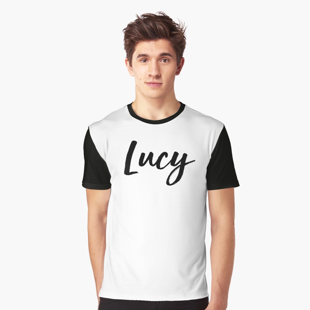 " Lucy Cursive Name Label (Black)" Sticker for Sale by ⭐⭐⭐⭐⭐ OKINTA ...
