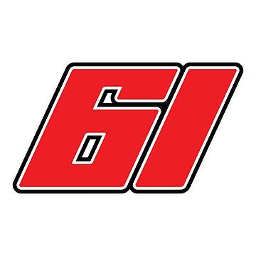 "Alessandro Zaccone Race Number 61" Sticker for Sale by MotoGPHub ...