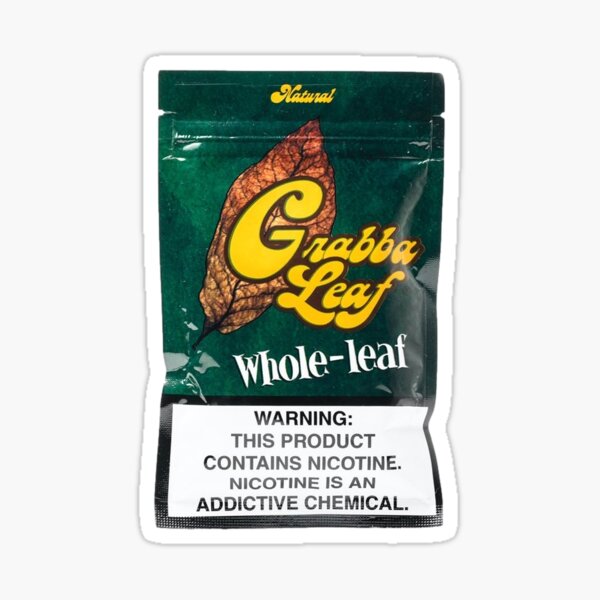 "Grabba Leaf Pack" Sticker for Sale by ginwithinreach | Redbubble