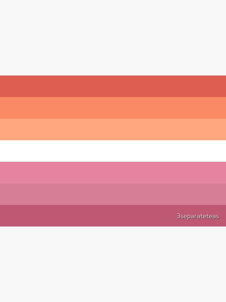 "Pastel Lesbian Flag (7 color)" Sticker for Sale by 3separateteas ...