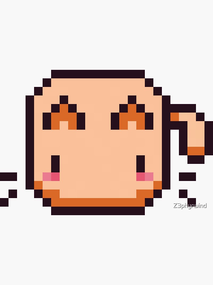 "Orange Pixel Cat - Pixel Art Kawaii Animal Retro" Sticker for Sale by ...