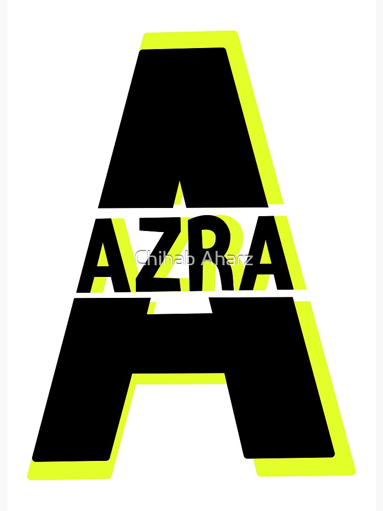 " Initial Monogram Azra Name Label" Art Board Print for Sale by ⭐⭐⭐⭐⭐ ...