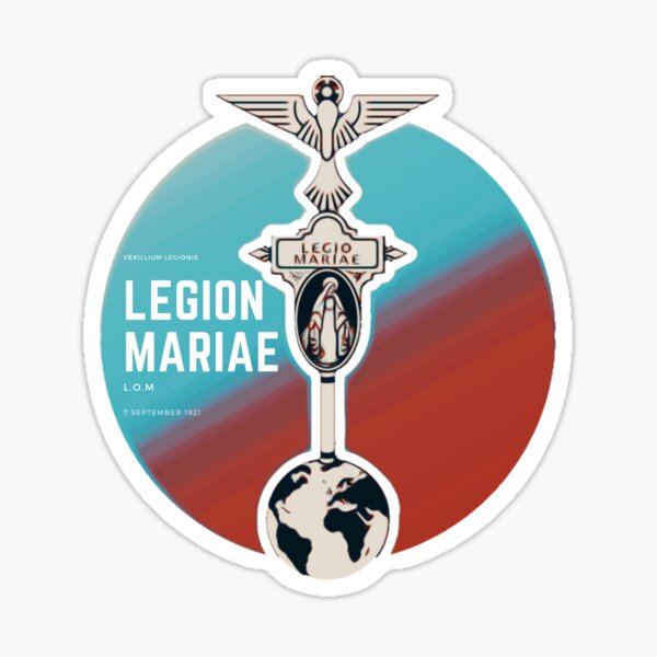 "Vexillium Legionis Legion of Mary Legio Mariae L.O.M." Sticker for Sale by ADMG | Redbubble