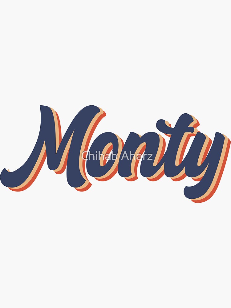 Monty Name Logo Monty | Vintage 3D Style | Text Effect Generator