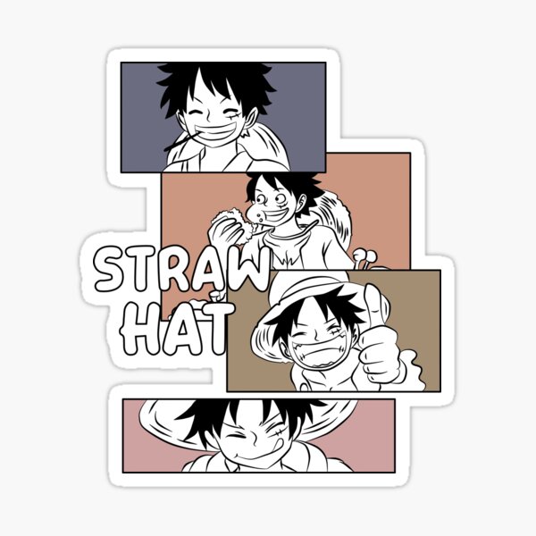 "Straw Hat_Luffy D. Monkey_Anime_Manga_Pirate" Sticker for Sale by ...