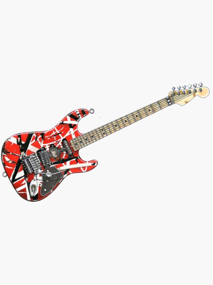 "Frankenstrat Red Guitar" Sticker for Sale by oabest | Redbubble