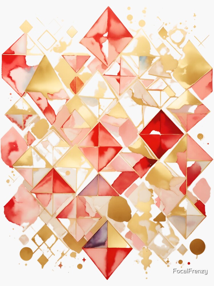 "Gold Diamond Rain Abstract" Sticker for Sale by Kyle Aungst | Redbubble