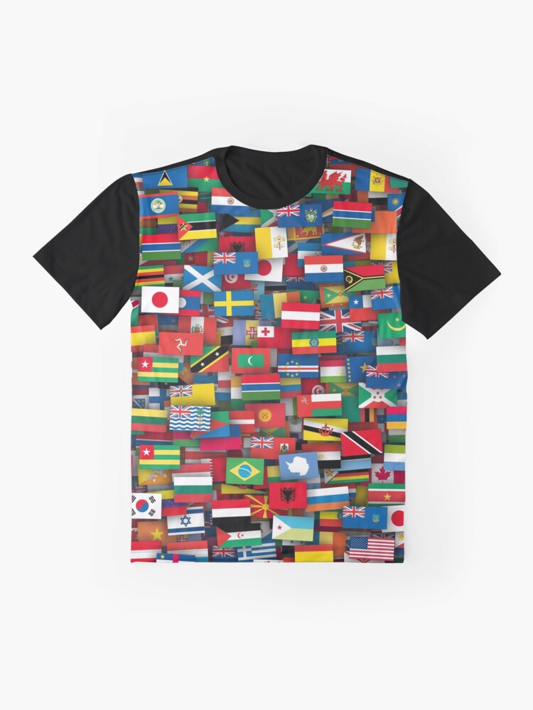 "Flags of all countries of the world" Graphic T-Shirt for Sale by dima ...
