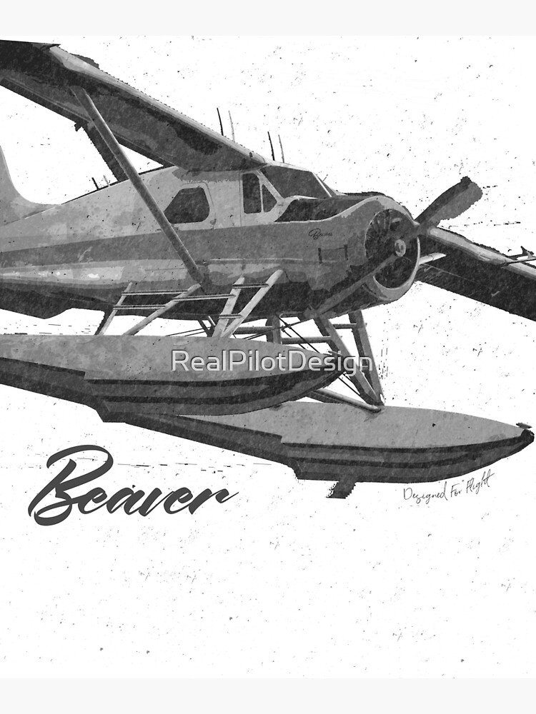 "DeHavilland DHC-2 Beaver Floatplane Sketch" Art Print by ...