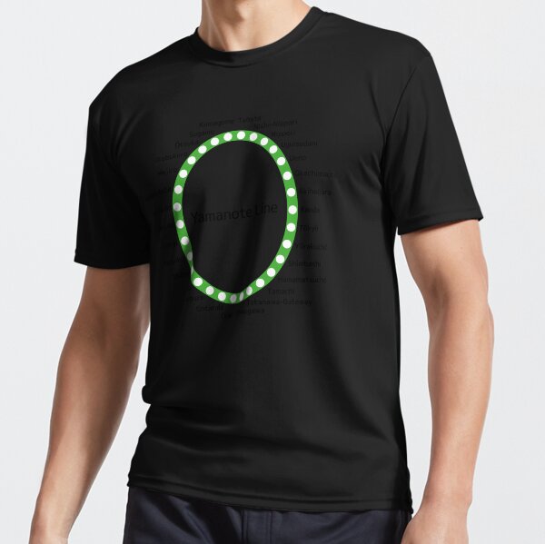 "Yamanote Line Route Map-山手線路線図-" Active T-Shirt for Sale by ...