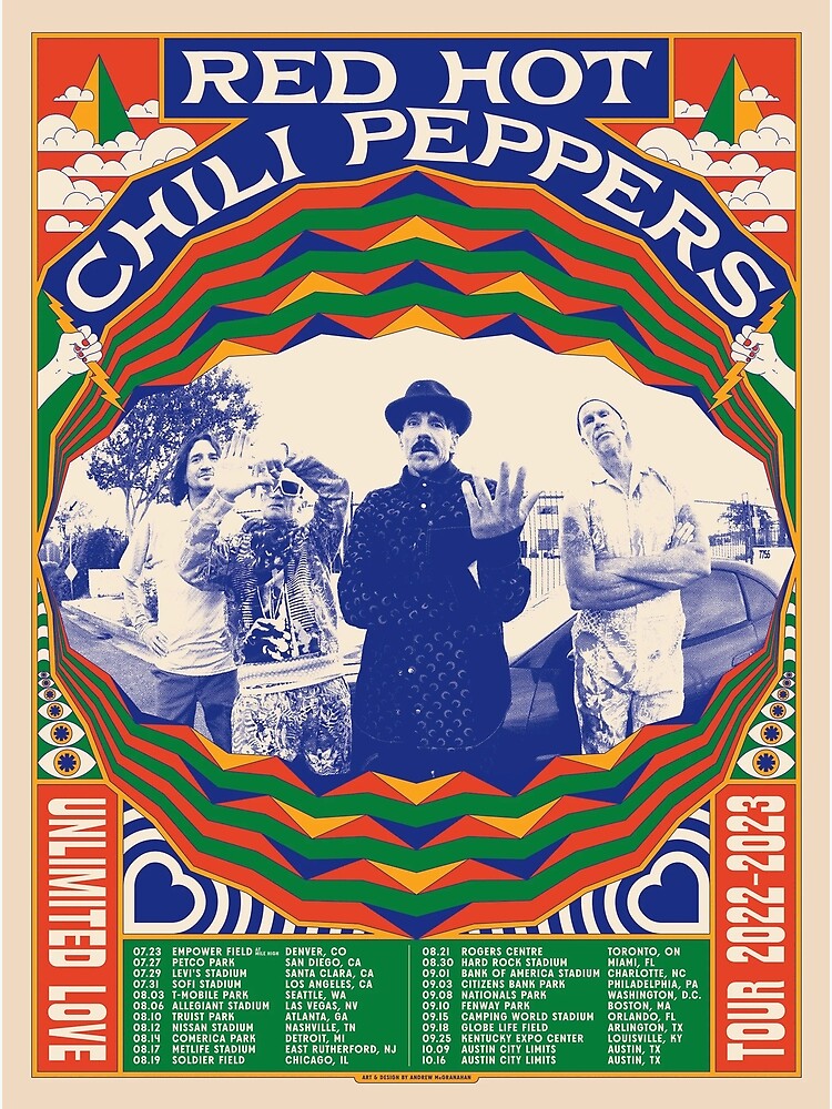 "chilli,tour Poster" Poster for Sale by deslopirto | Redbubble