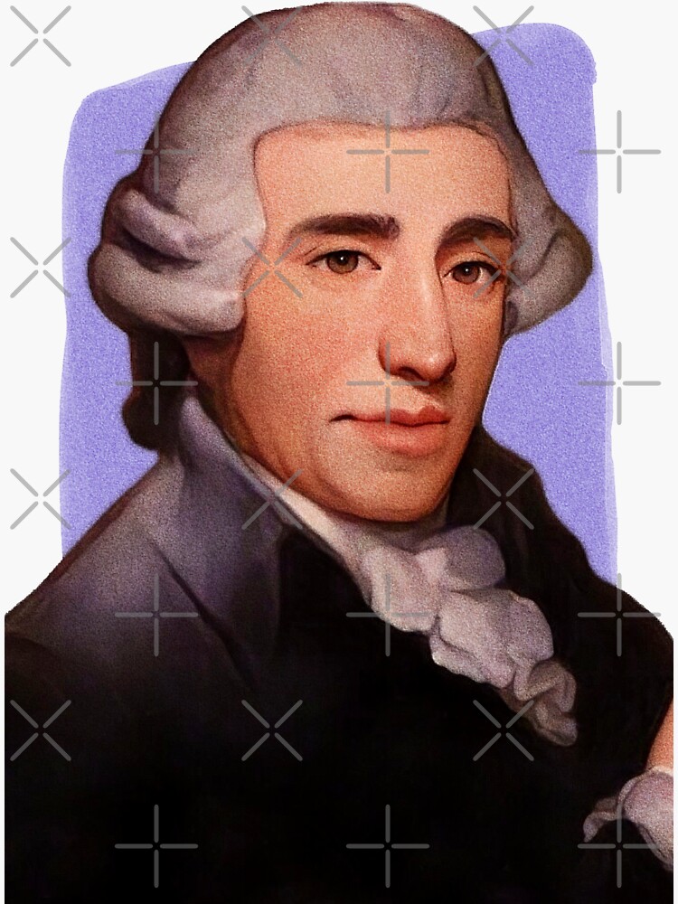 "Austrian Composer Joseph Haydn - purple - illustration " Sticker for ...