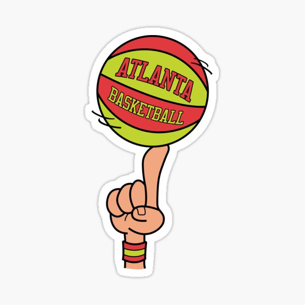 "Atlanta Basketball Finger Spin" Sticker for Sale by AllTimeBallers ...