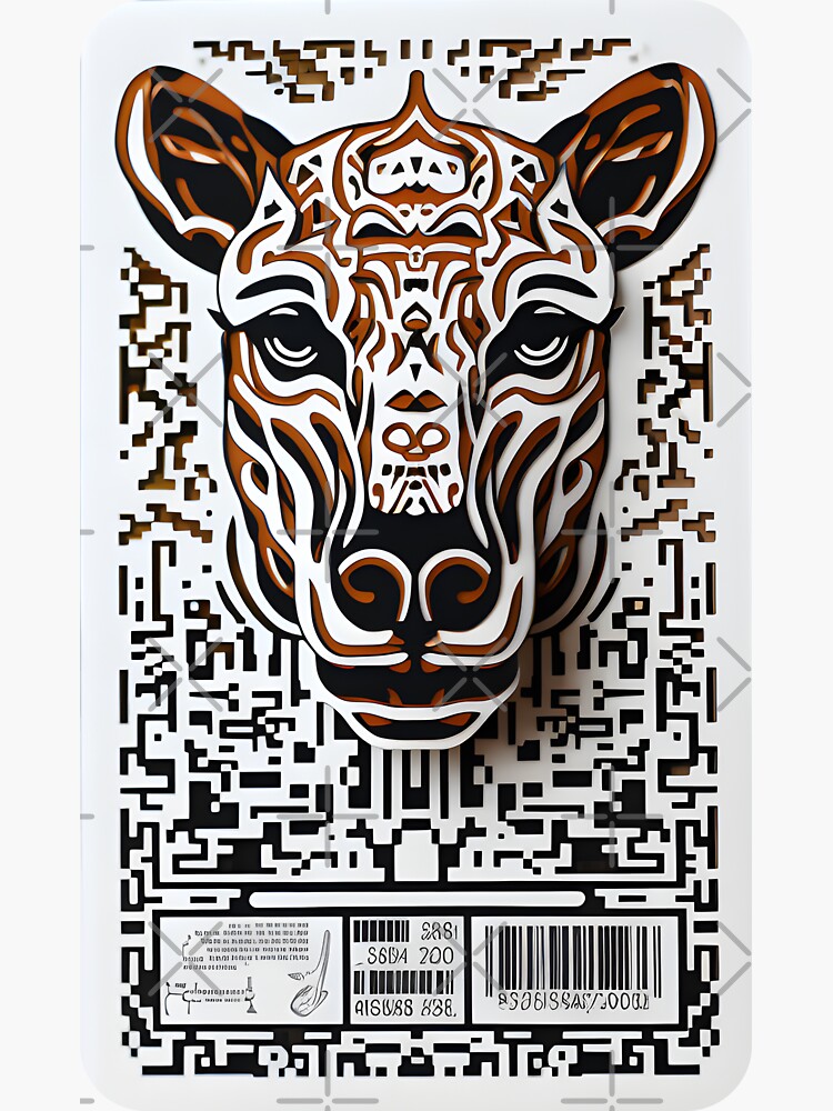 "Rick Roll QR Code Goat Face" Sticker for Sale by AnuStudios | Redbubble