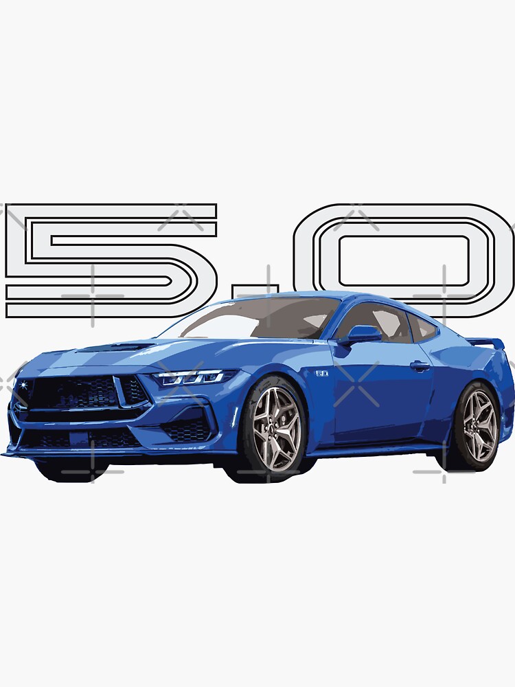 Muscle Car 7. Generation COYOTE s650 Vapor Blue Mustang GT 5.0L V8 RTR Sticker