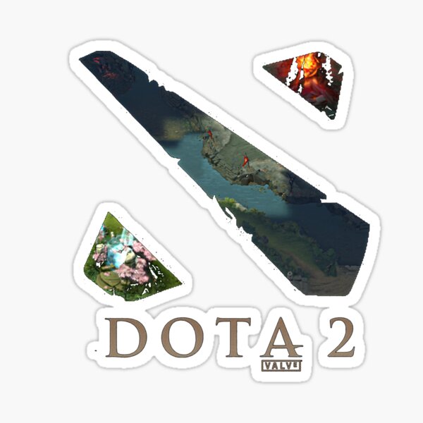 "Dota 2 Logo: Windowed Map" Sticker for Sale by rytsullivan | Redbubble