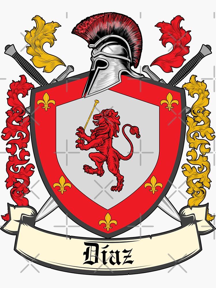 Pegatina con la obra «Escudo Heráldico del Apellido Díaz» de Karborrok ...