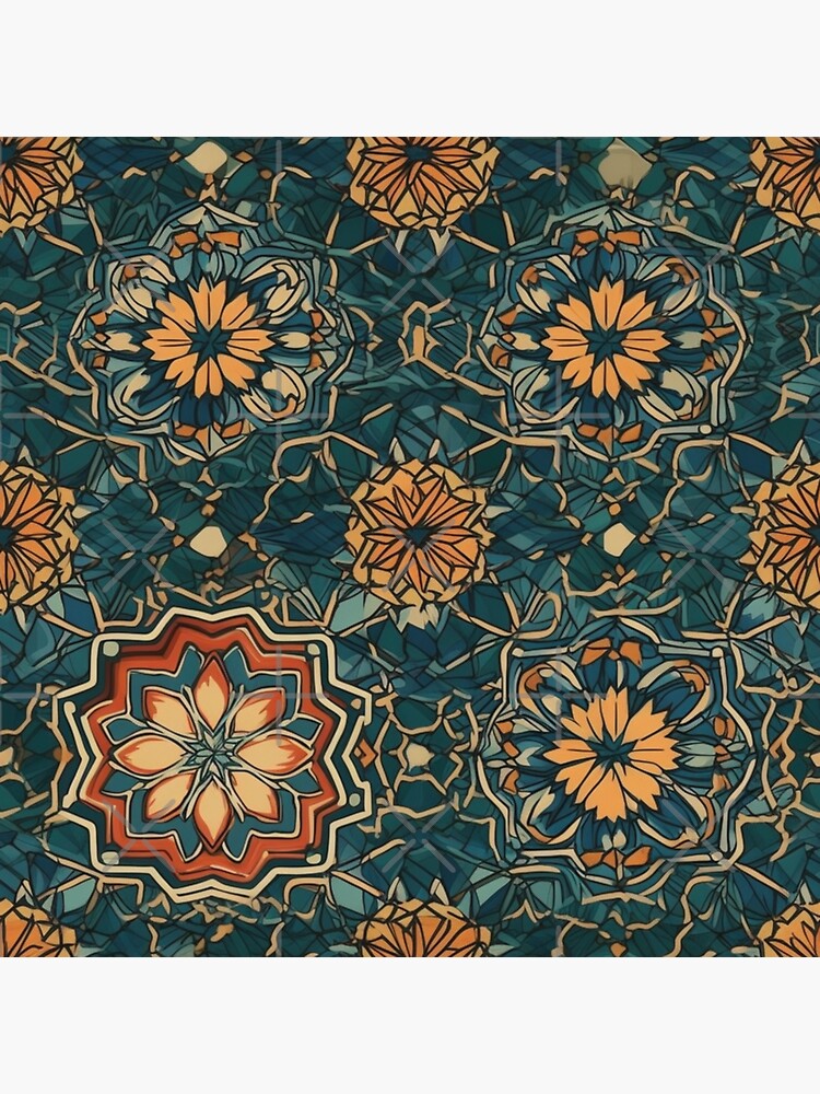 "Alhambra Tessellation style Tile Mosaic - Traditional Geometric ...