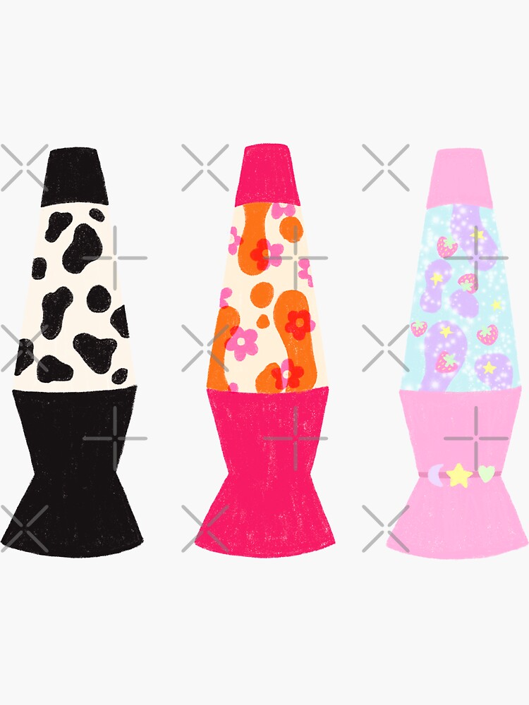 "Aesthetic Lava Lamps x3" Sticker for Sale by CharmCitySweet | Redbubble