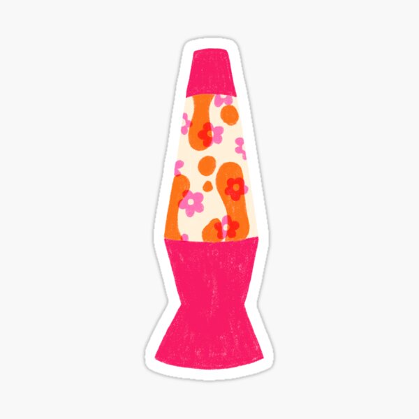 "Retro Funky 70s Pink and Orange Lava Lamp" Sticker for Sale by ...