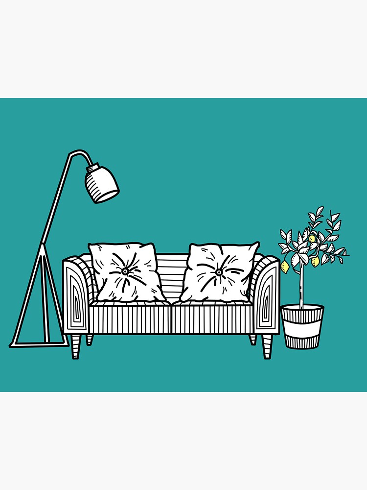 "Minimalist sofa" Sticker for Sale by GiezaDesign | Redbubble