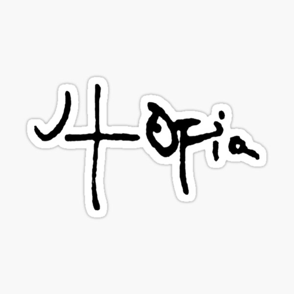 "utopia logo" Sticker by 808islandgirl | Redbubble