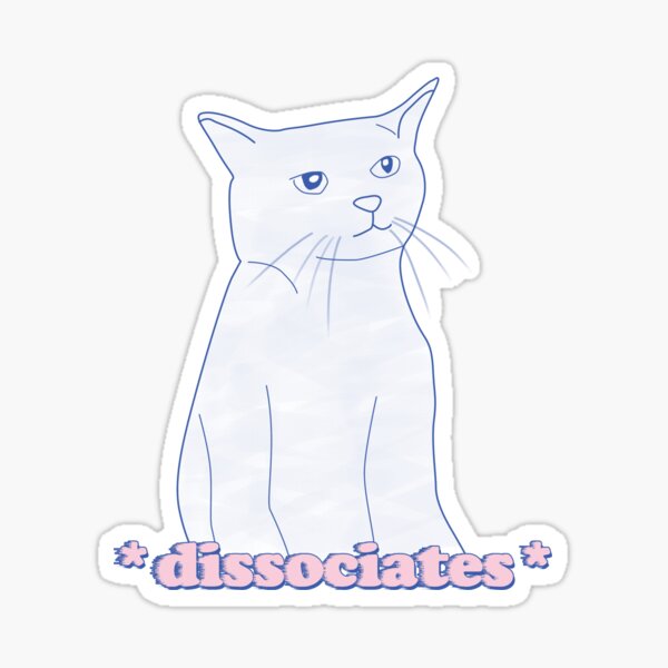 "black cat meme zoning out" Sticker for Sale by biancallorin | Redbubble