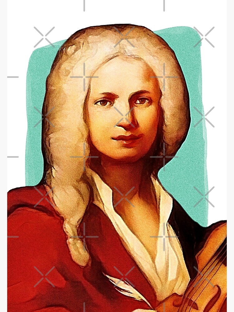 "Italian Composer Antonio Vivaldi - pistachio - illustration " Poster ...