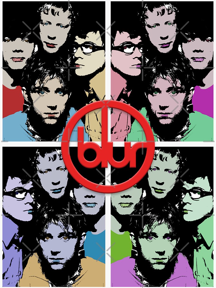 "Blur Rock band- Park Life- Pop Art" Sticker for Sale by Scott Bradley ...