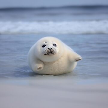 "Chonky Seal Pup - Hug!" Art Board Print for Sale by Oh Halo Berry ...