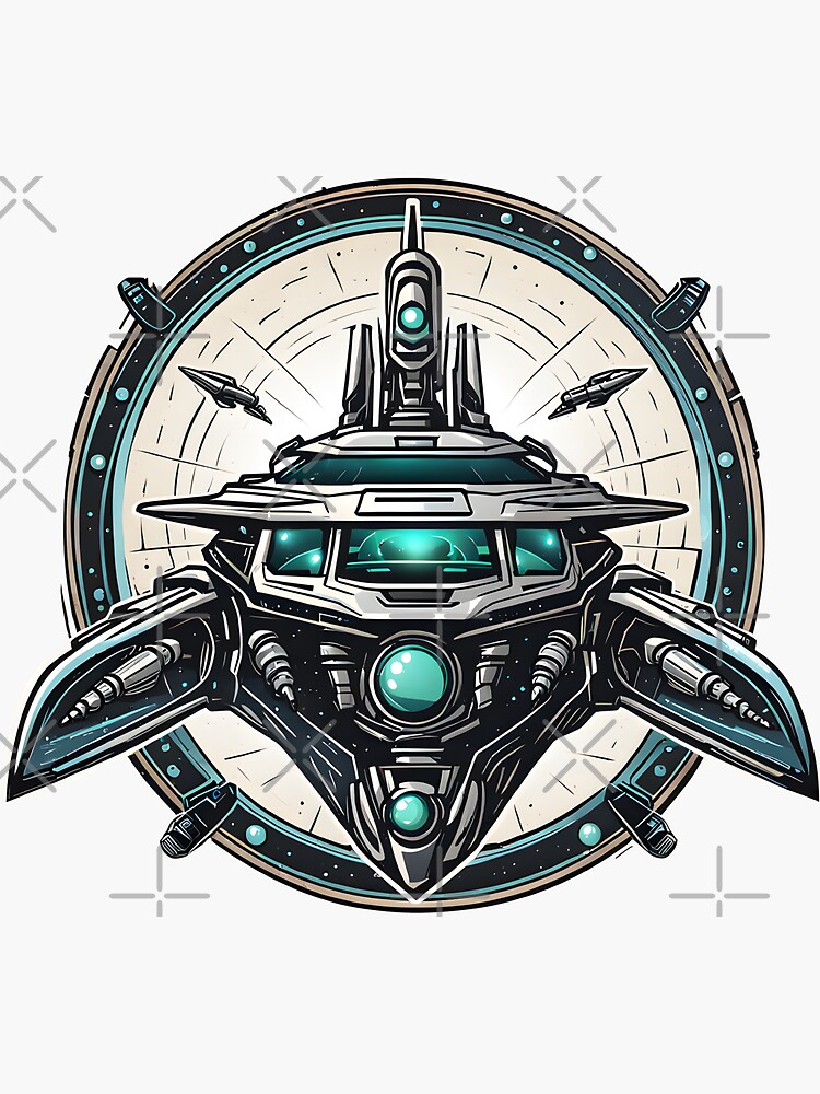 "Alien spaceship" Sticker for Sale by duhnnae | Redbubble