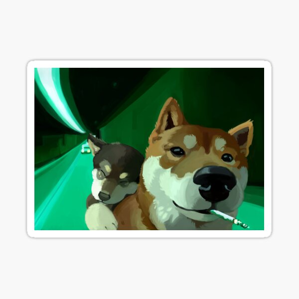 "fallen shibas" Sticker for Sale by raposilda | Redbubble