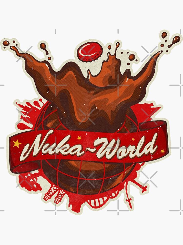 "Nuka World - Vintage Logo" Sticker for Sale by PufferArt | Redbubble