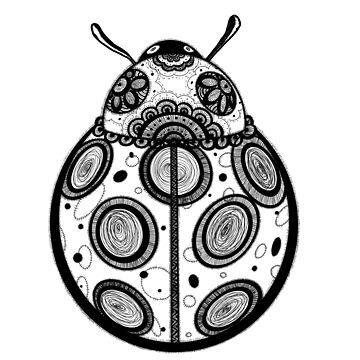 "ladybug zentangle" Sticker for Sale by JANTIRA KAEWMANEE | Redbubble