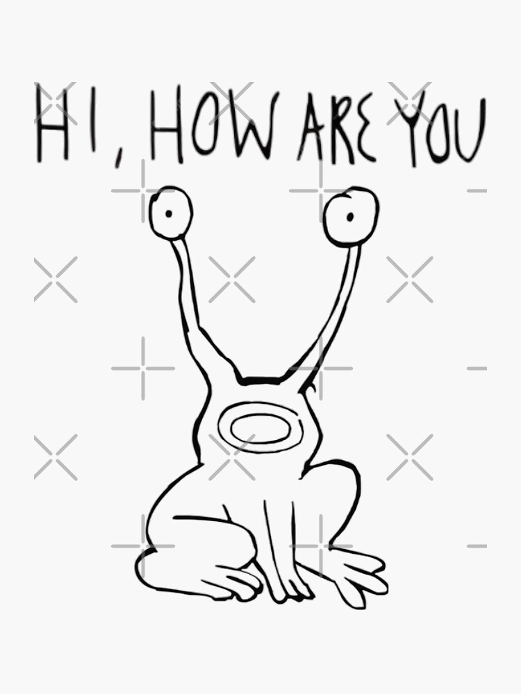 "Kurt Cobain Daniel Johnston Hi, How Are You " Sticker for Sale by ...