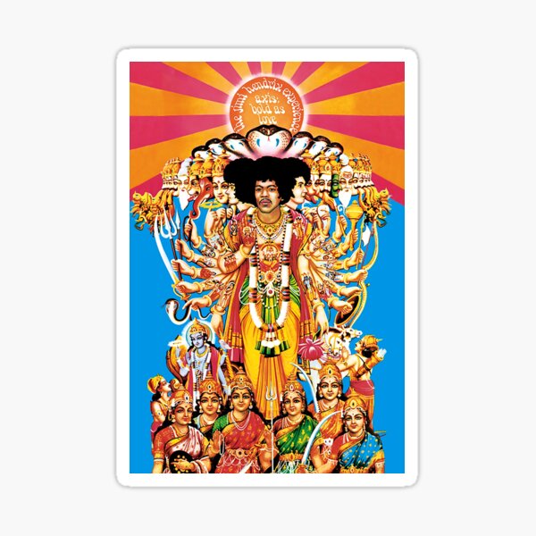 "Bold as Love The Colors of Jimi Hendrix" Sticker for Sale by turpin-domini | Redbubble