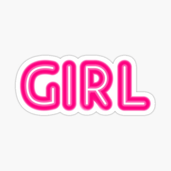 "GIRL" Sticker for Sale by ExploreTheBasic | Redbubble