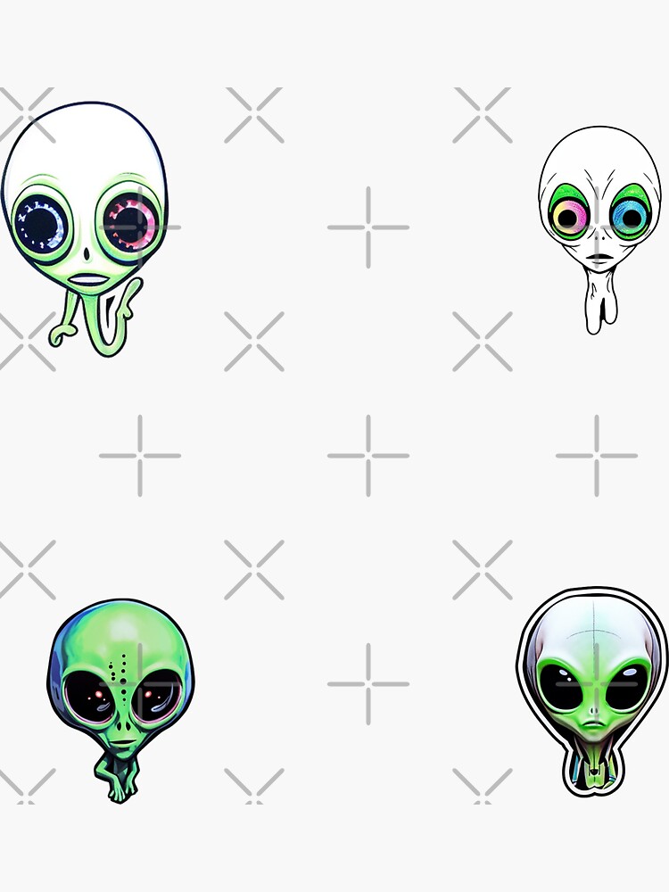 "Alien Sticker Pack" Sticker for Sale by ryansplan | Redbubble