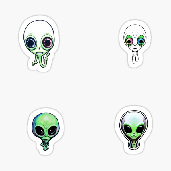 "Alien Sticker Pack" Sticker for Sale by ryansplan | Redbubble