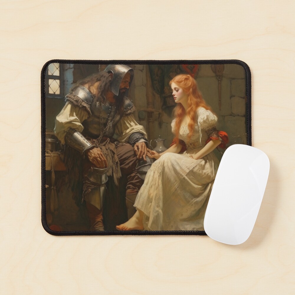 "Warrior and Barefoot Medieval Wench # 1" Poster for Sale by Demonik ...