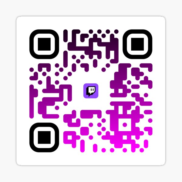 "Twitch QR Code" Sticker for Sale by BobaBird | Redbubble