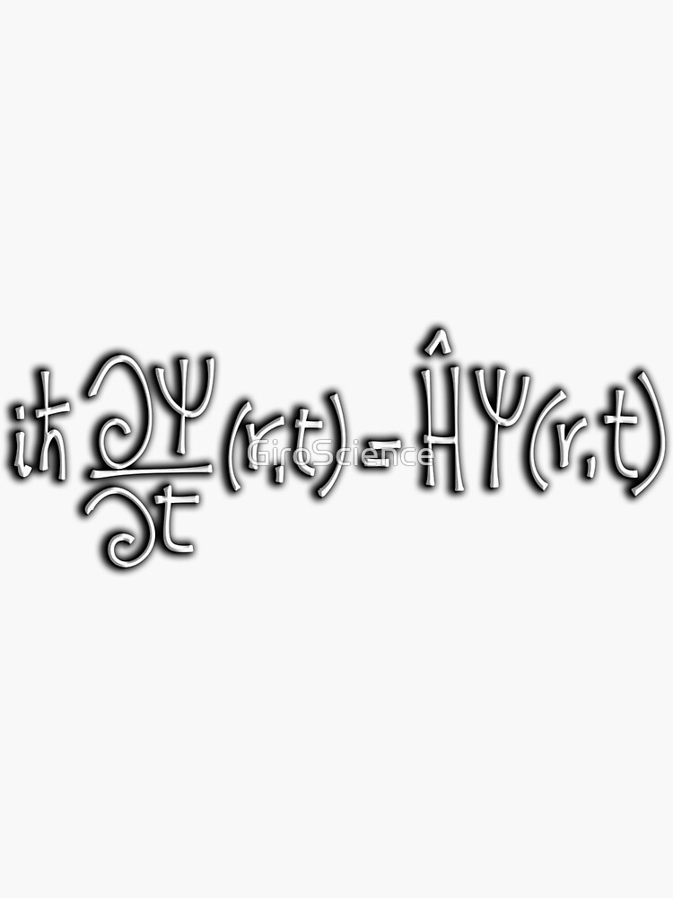 "Schrodinger Equation - Subatomic Physics" Sticker for Sale by ...