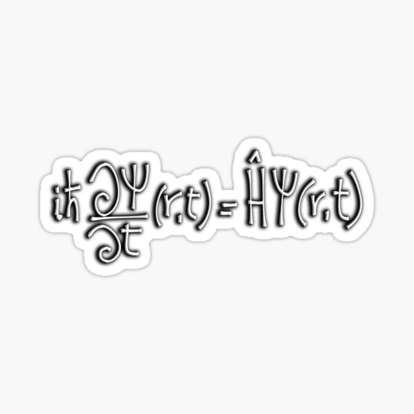 "Schrodinger Equation - Subatomic Physics" Sticker for Sale by ...