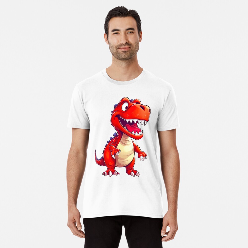 "Cute Red Dinosaur Tyrannosaurus T Rex" Sticker for Sale by vitbich ...